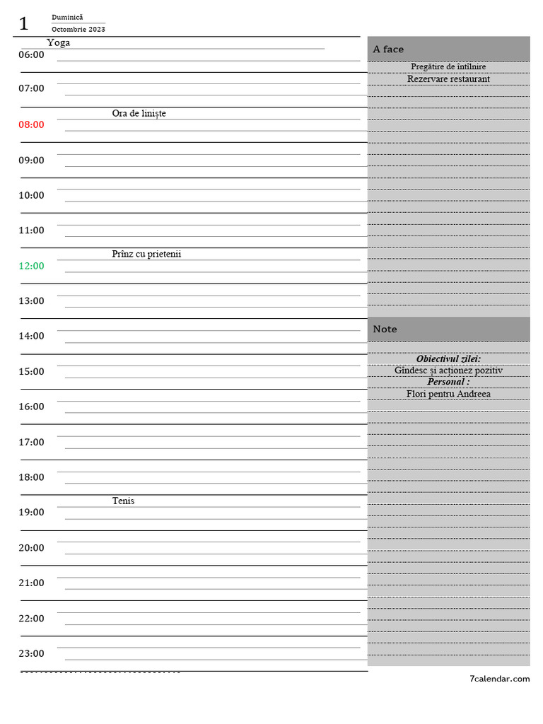 Program Zilnic | PDF