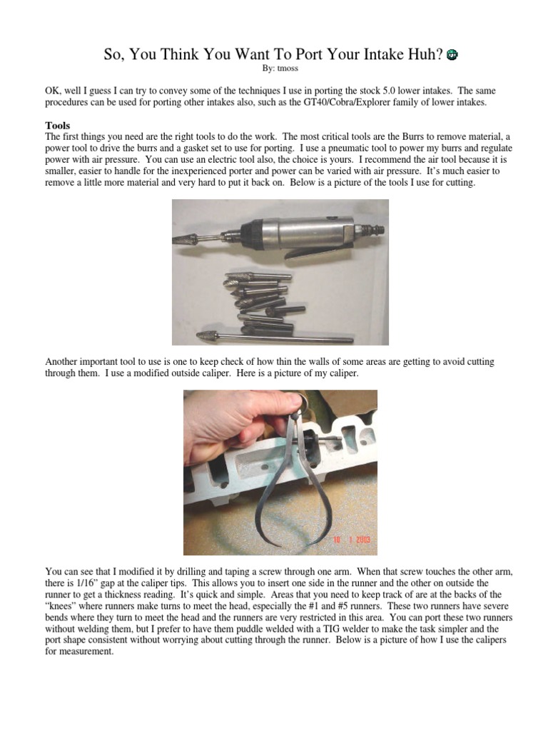 Porting Techniques for the 5.0 Lower Intake: A Guide to Straightening ...