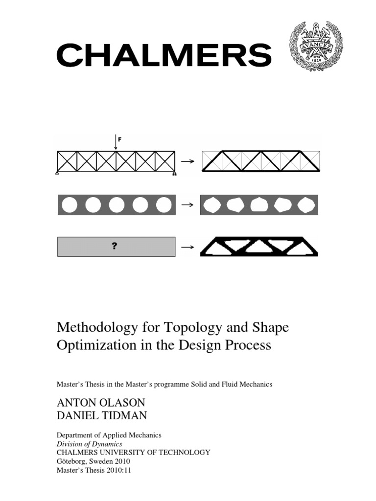 Methodology For Topology and Shape Optimization in The Design Process ...