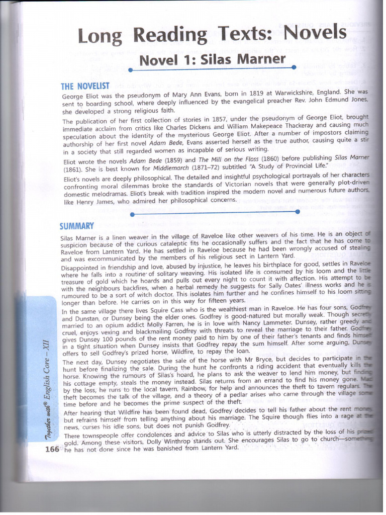 Silas Marner Notes | PDF