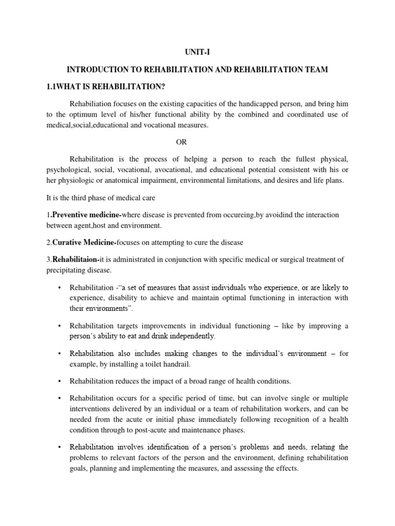 Reh All Unit Material | PDF | Preventive Healthcare | Hallucination