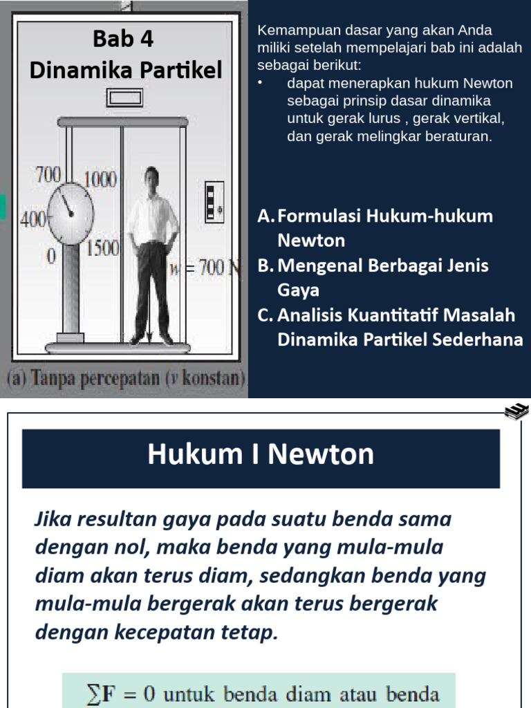 Bab 4 Dinamika Partikel - SMA Fisika X | PDF