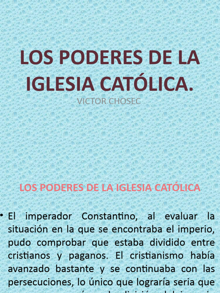 Los poderes de la iglesia católica | PDF | Papa | Iglesia Católica