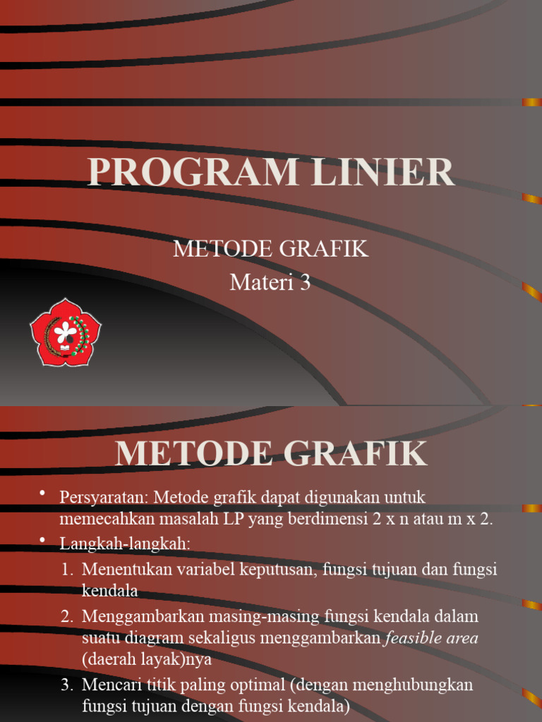 03-Program Linier (Metode Grafik) | PDF