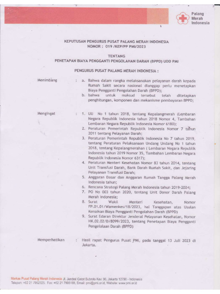 SK PMI Pusat | PDF