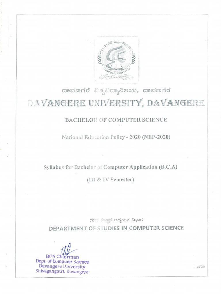 BCA-2nd Syllubus | PDF