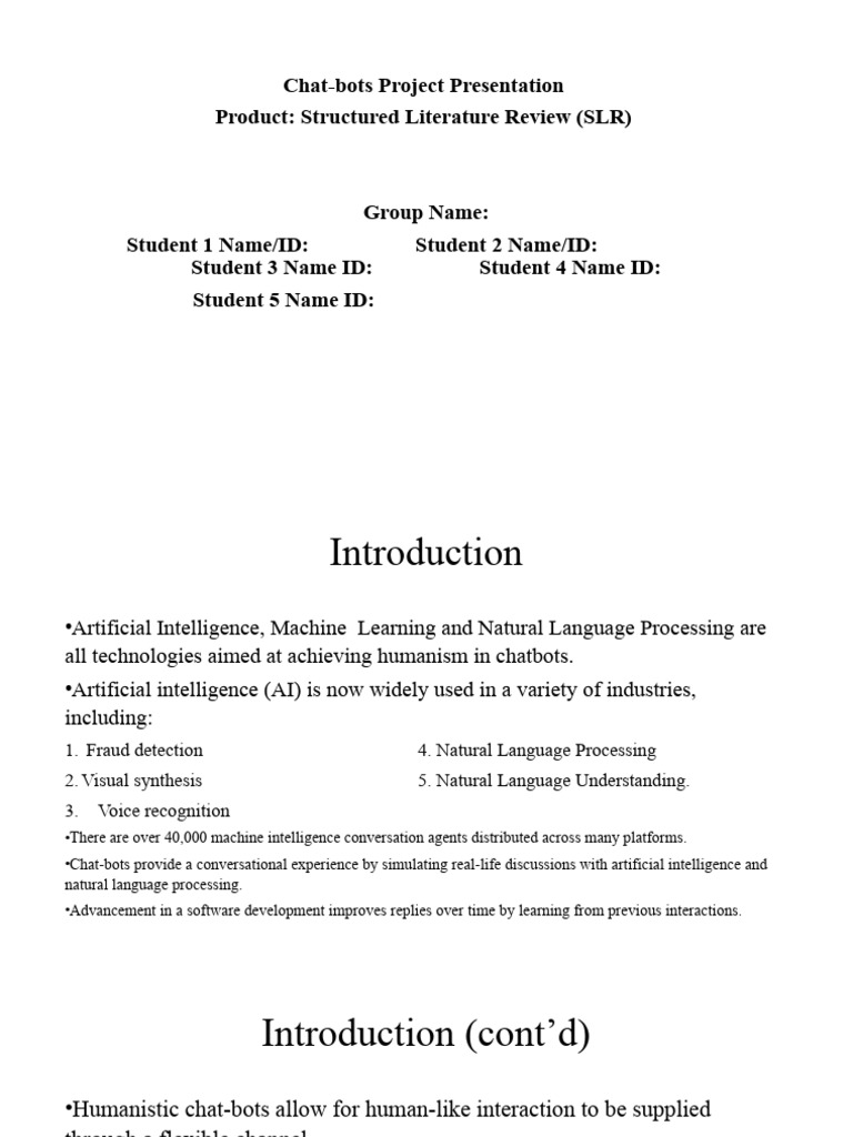 Chat-Bots Project Presentation | PDF | Artificial Intelligence ...
