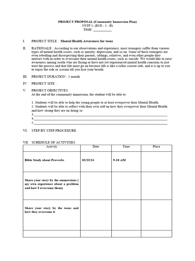 NSTP 1 L PROJECT PROPOSAL | PDF