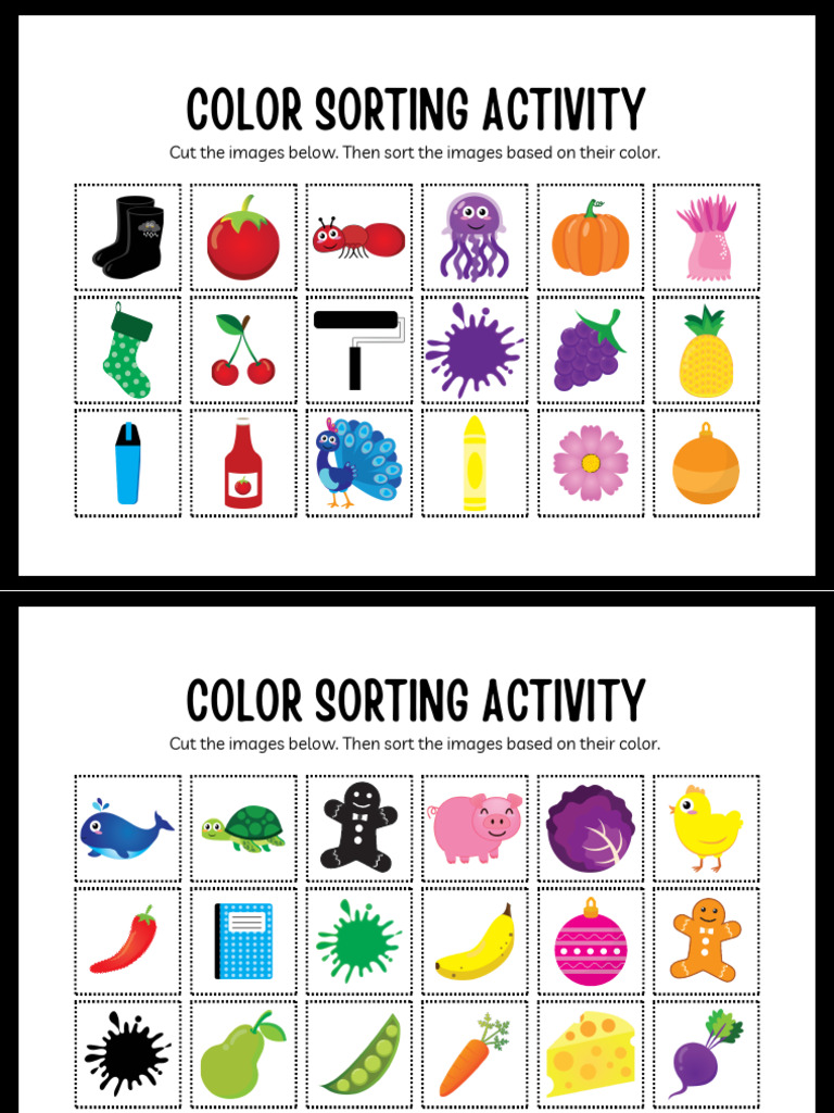 Preschool Color Sorting Matching Game | PDF