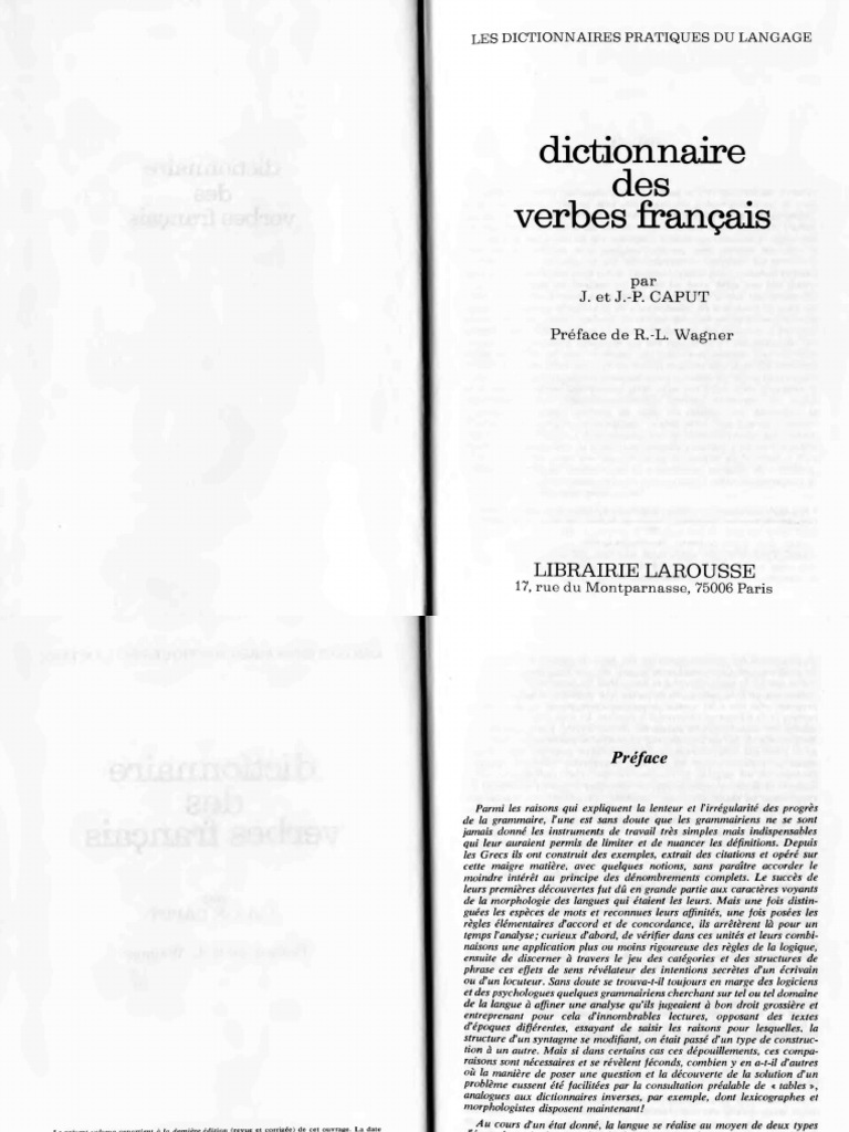 Dictionnaire Des Verbes Francais | PDF
