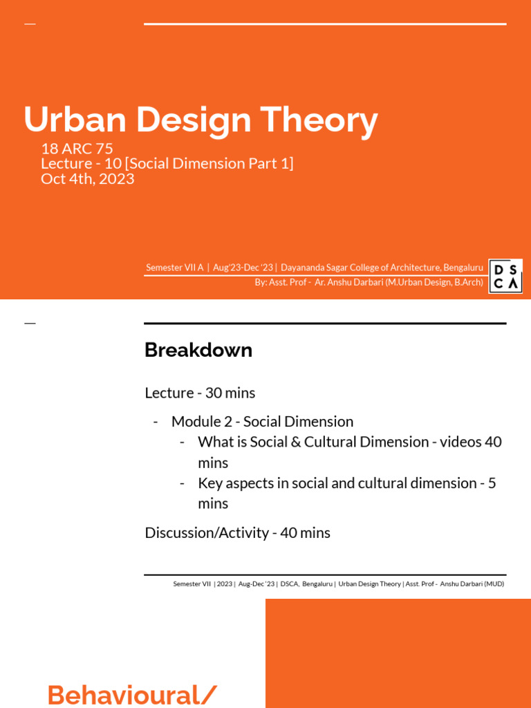 18ARC 75 - Urban Design Theory Lecture 10 04.10.2023 - PDF | PDF ...