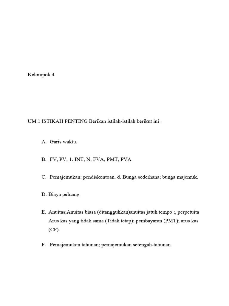 Kelompok 4 - Tugas Manejemen Keuangan Bab 5 | PDF