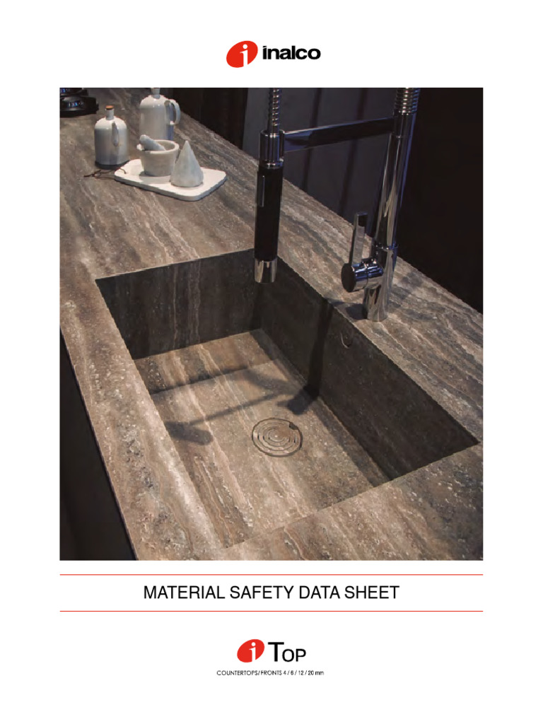 Inalco Itop MSDS | PDF | Silicon Dioxide | Waste