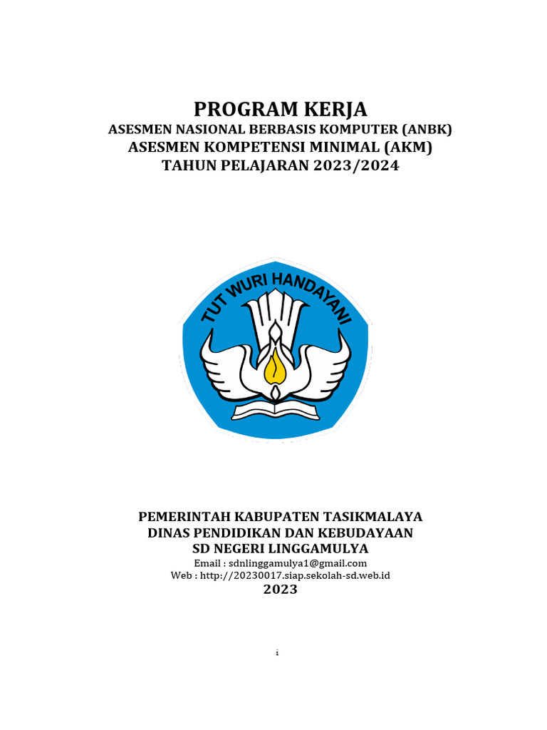 Program Kerja Panitia ANBK | PDF
