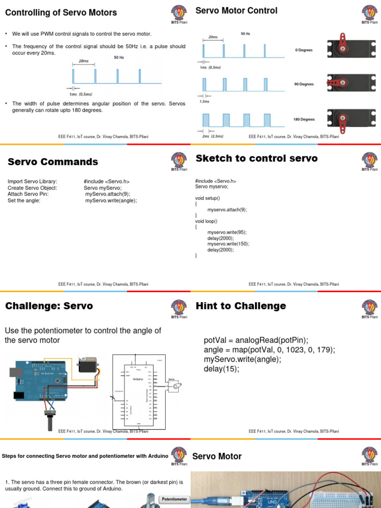 Servo Print | PDF | Servomechanism | Arduino