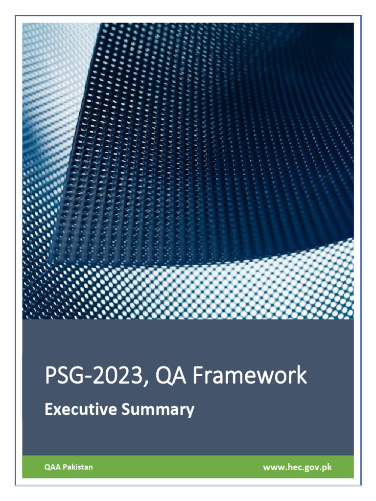 Executive Summary of Revised QA Framework | Download Free PDF | Quality ... Executive Summary of Revised QA Framework | Download Free PDF | Quality ...