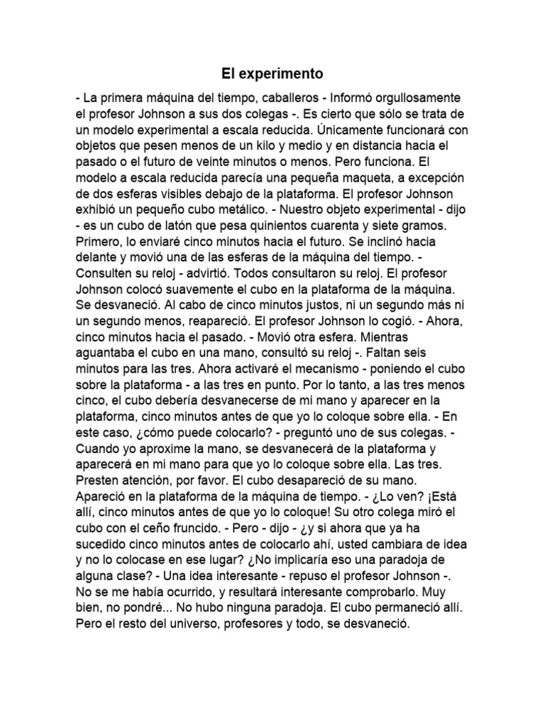 El Experimento | PDF