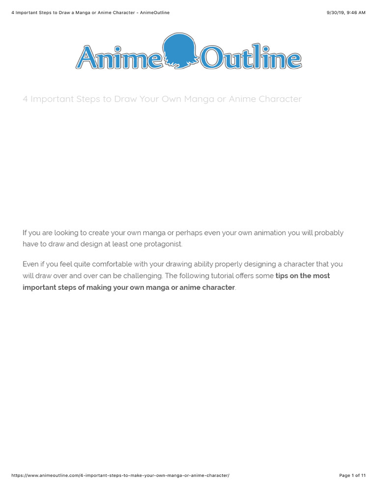 Create Your Own Anime Character | PDF | Anime | Manga