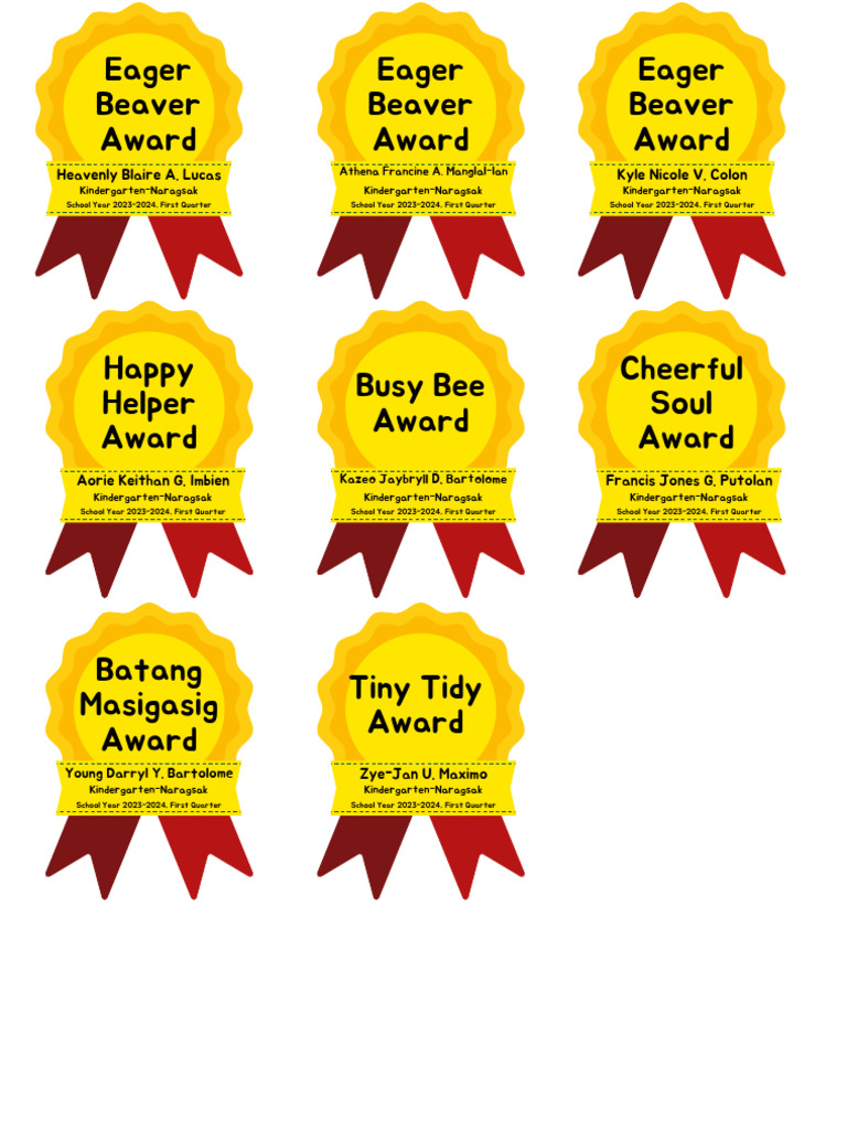 Academic Excellence Award Certificate 2023 | PDF