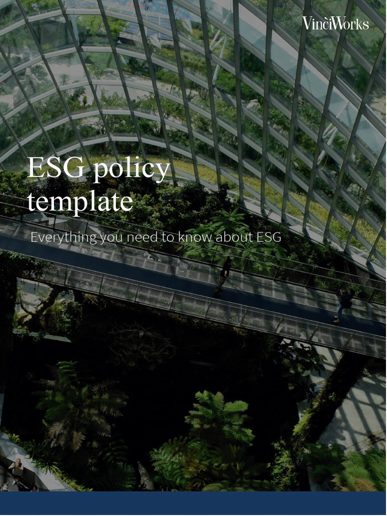 Esg Policy Template | PDF | Corporate Social Responsibility | Governance