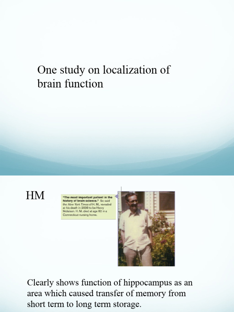 One Study On Localization of Brain Function | PDF