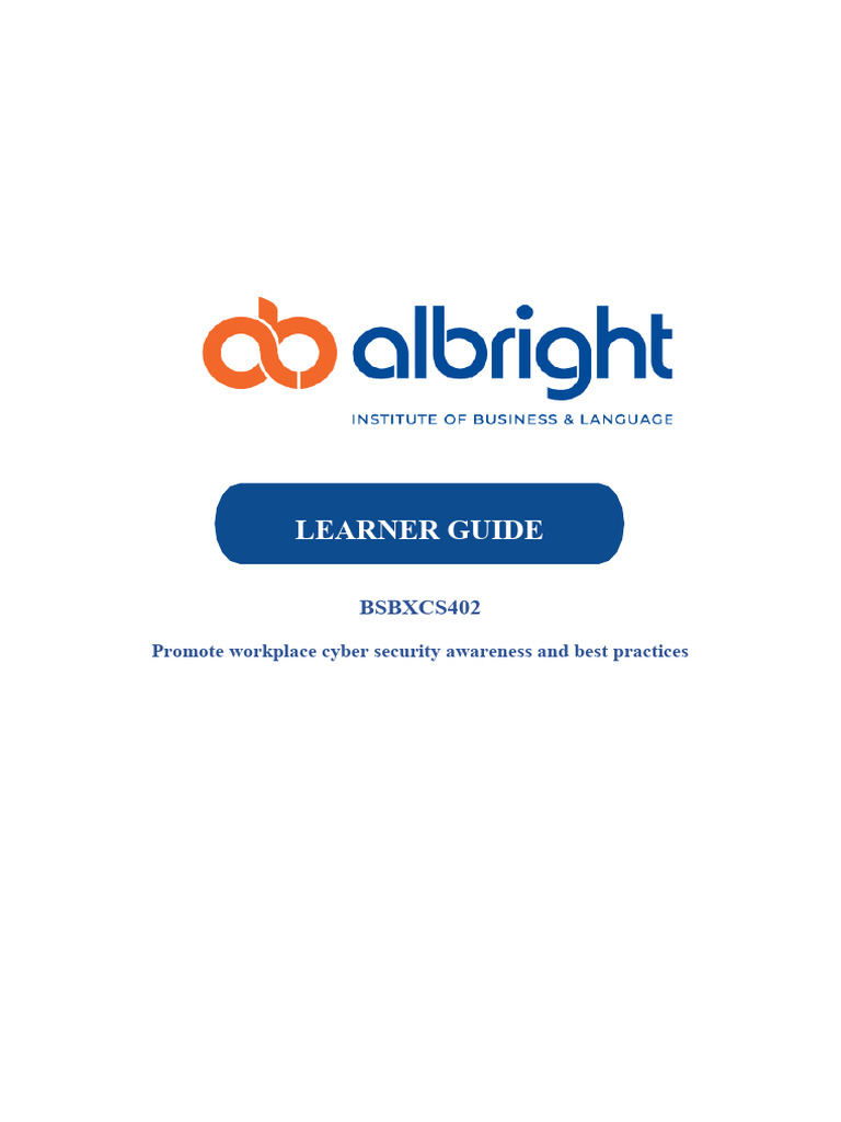 Learner GuideBSBXCS402 - Learner Guide V1.1 | PDF | Security | Computer ...