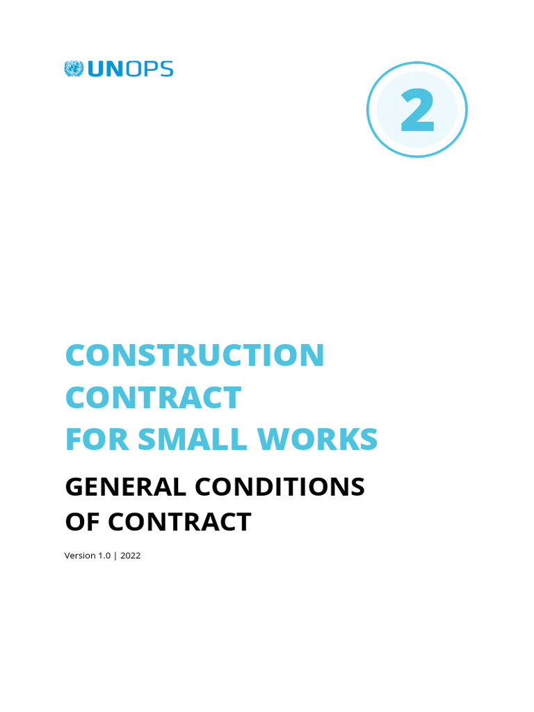 Small Works - 2 General Conditions of Contract | PDF | International ...