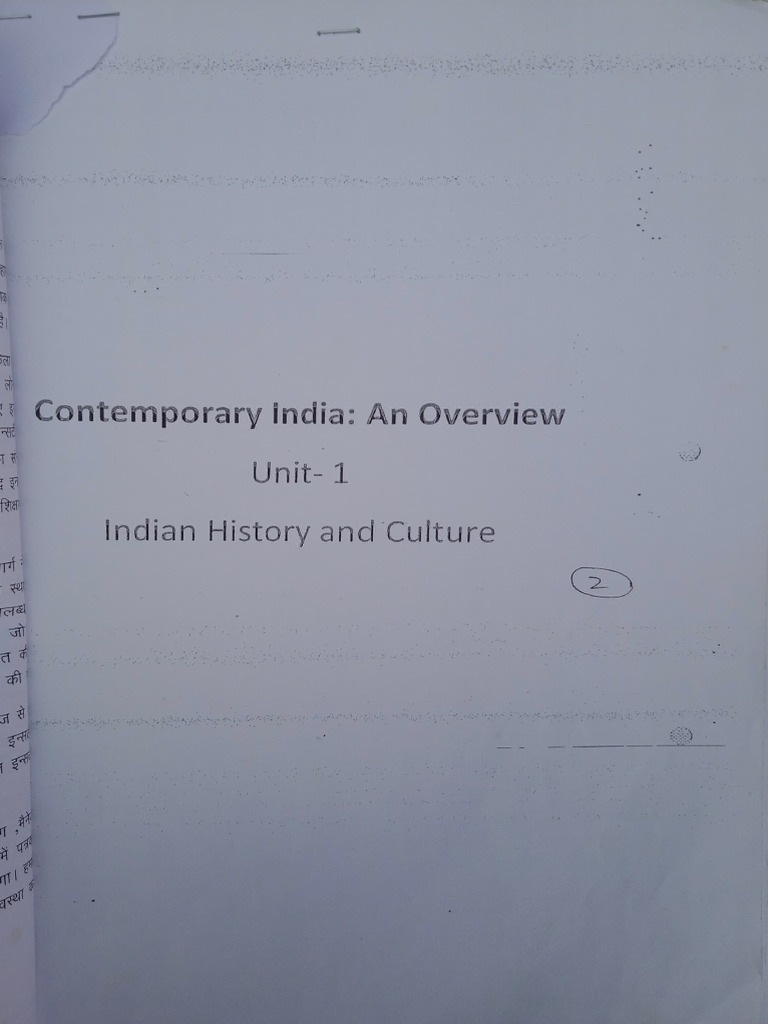 Contemporary India, India History and Culture, Notes | PDF