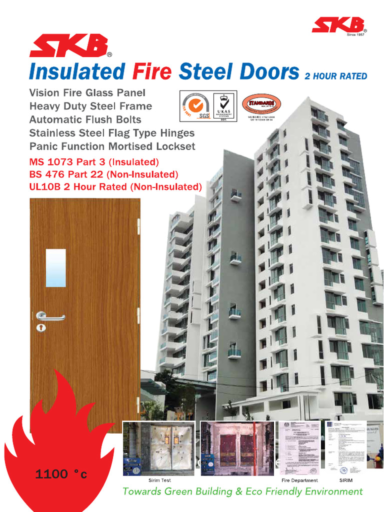 SKB Insulated Fire Rated Steel Doors | PDF