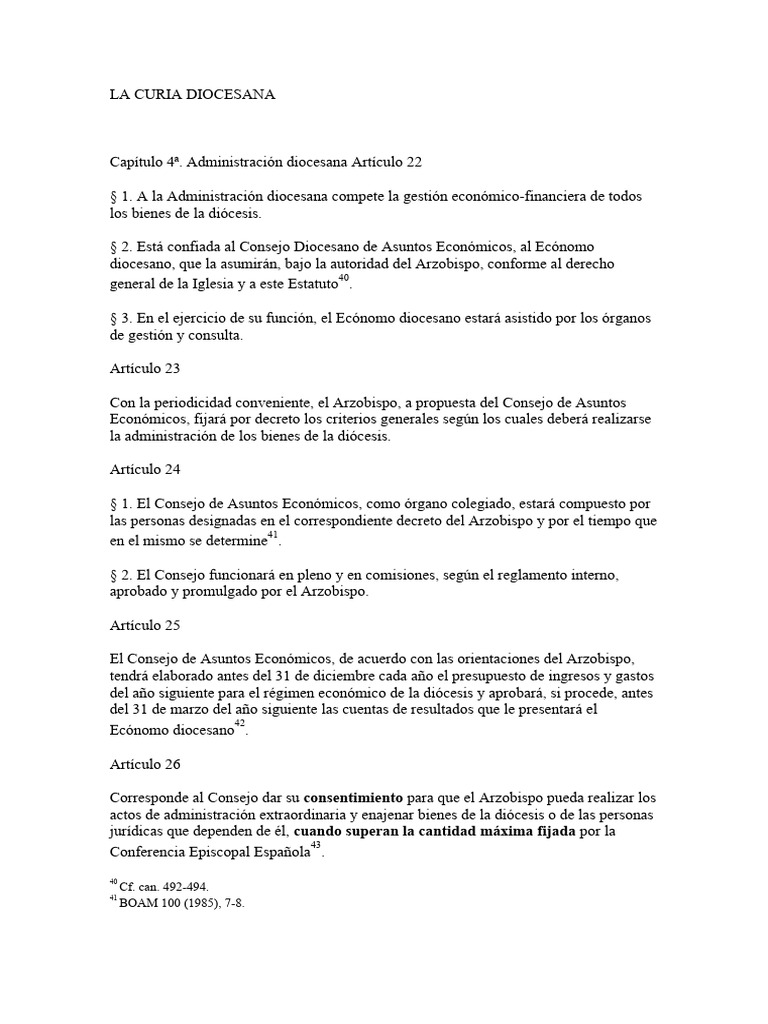 La Curia Diocesana | PDF | obispo | Diócesis