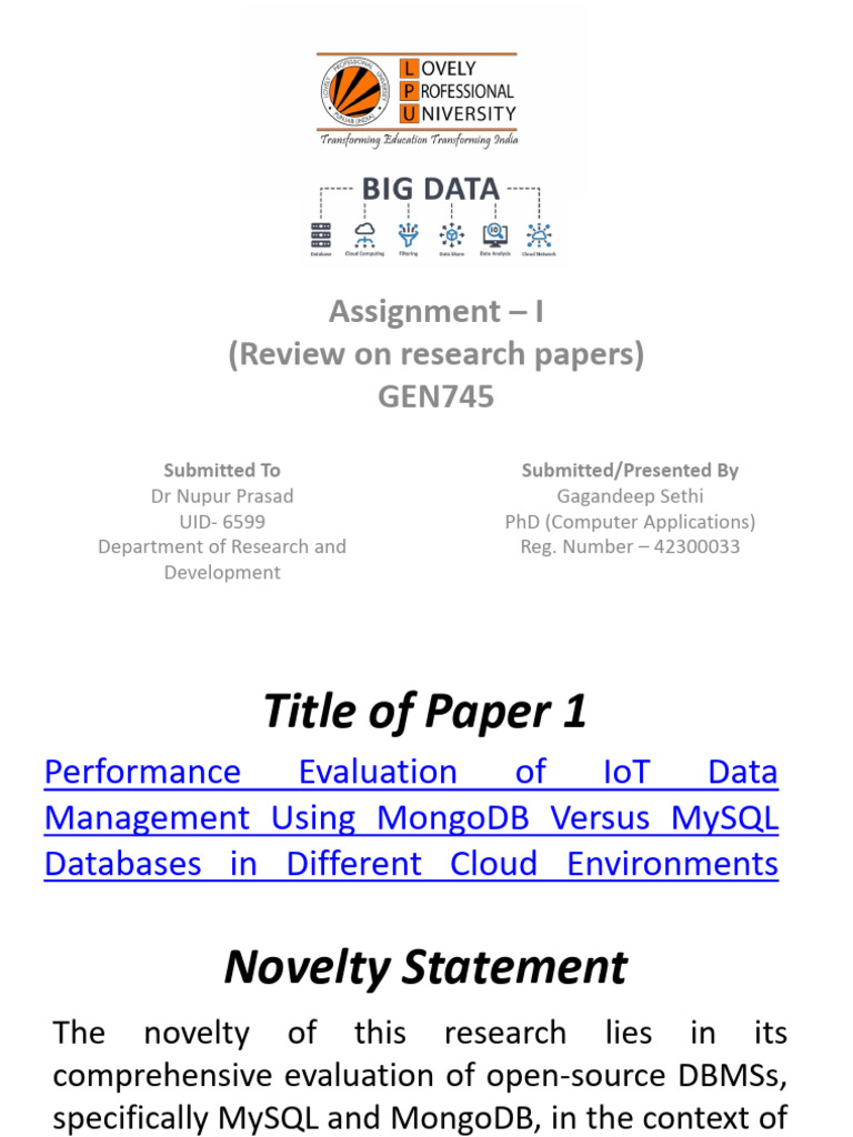 R8X231A065 - Presentation - Individual - GEN745 - Database Management System | PDF | Databases ...