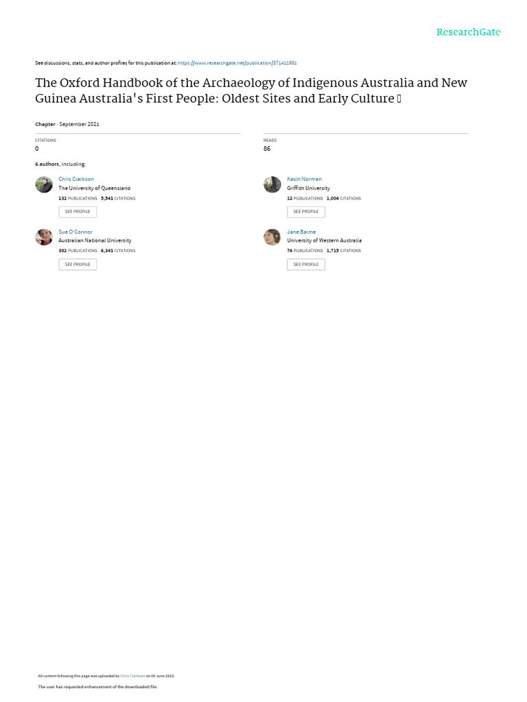 Clarksonetal Australias First People OUP2022 | PDF | Earth Sciences