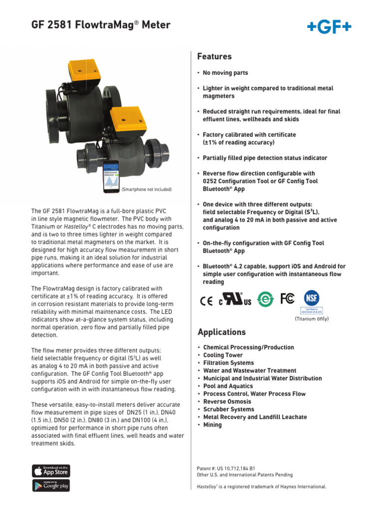 Gfps 2581 Datasheet Flowtramag Meter Flow Sensors en | Download Free PDF | Flow Measurement ...