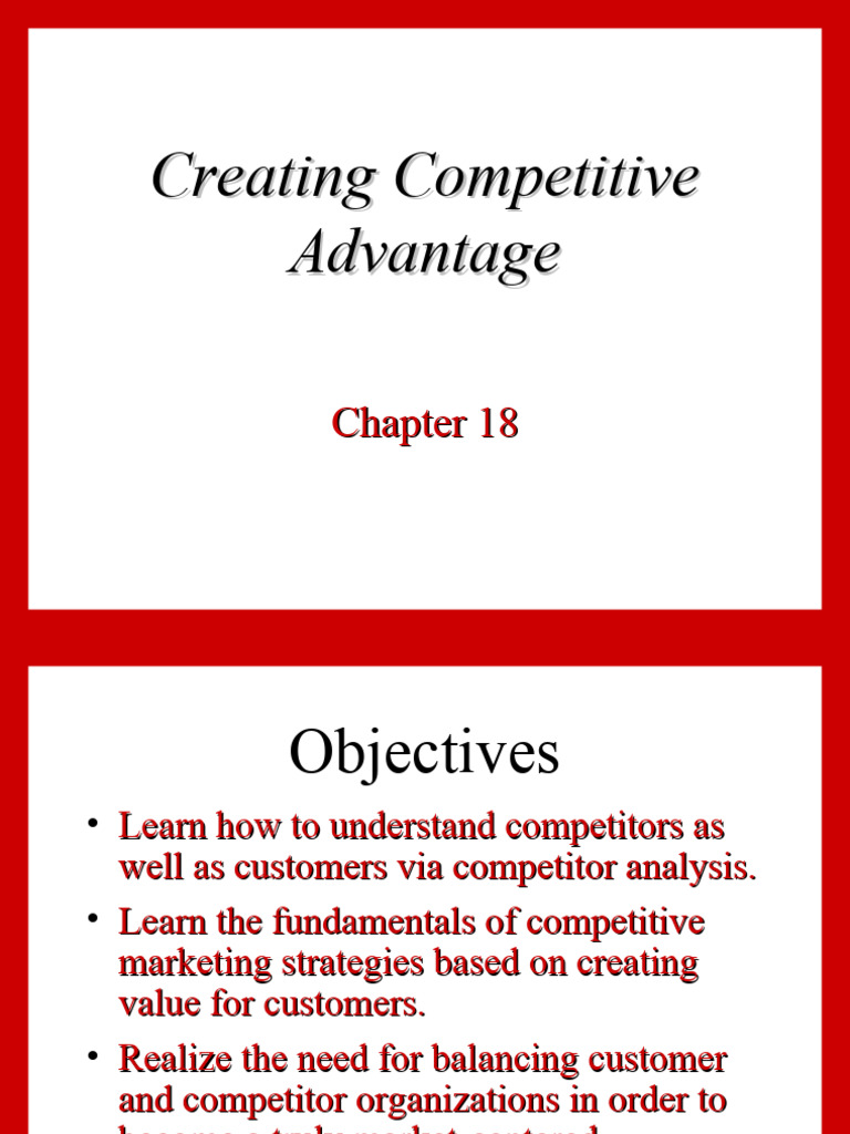 Creating Competitive Advantage Strategies | PDF | Strategic Management ...