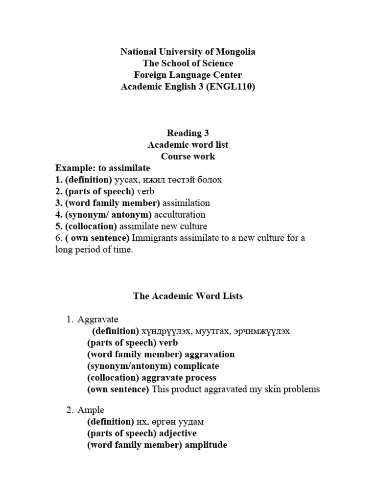 Awl-3 - 2023 | PDF | Part Of Speech | Word