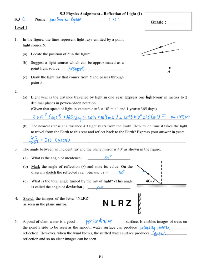 RN1 PDF | PDF | Reflection (Physics) | Mirror