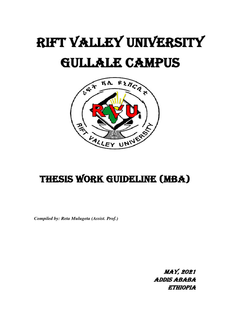 MBA Thesis Guideline PDF | PDF | Sampling (Statistics) | Survey Methodology