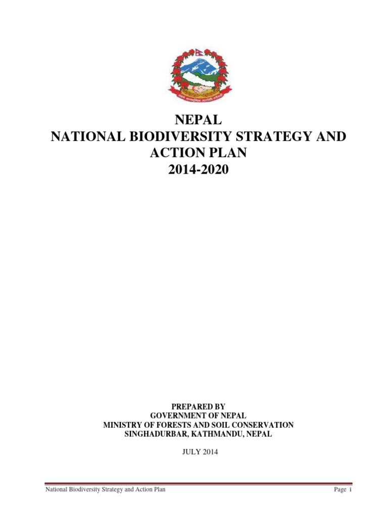 Nepal Biodiversity Action Plan 2014-20 | PDF | Biodiversity | Protected Area
