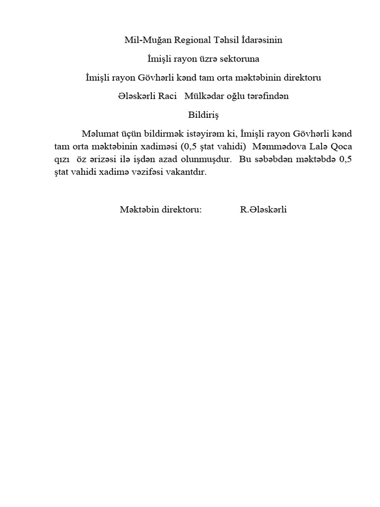 Bildiriş | PDF