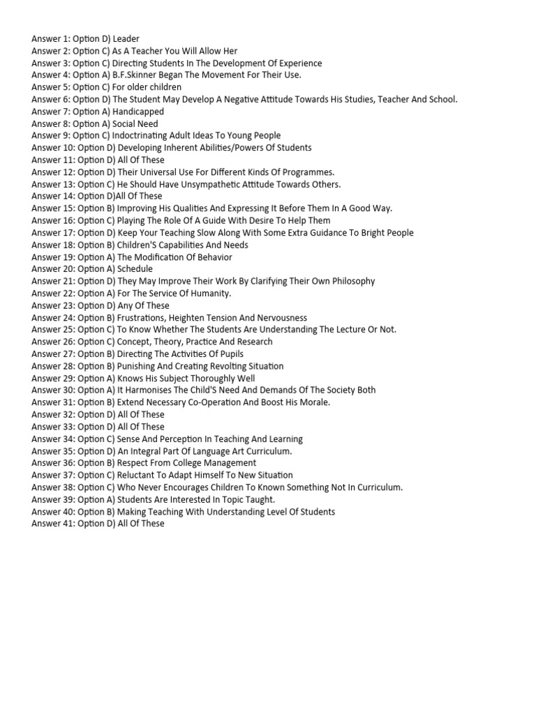 Teaching Method Test ANS | PDF