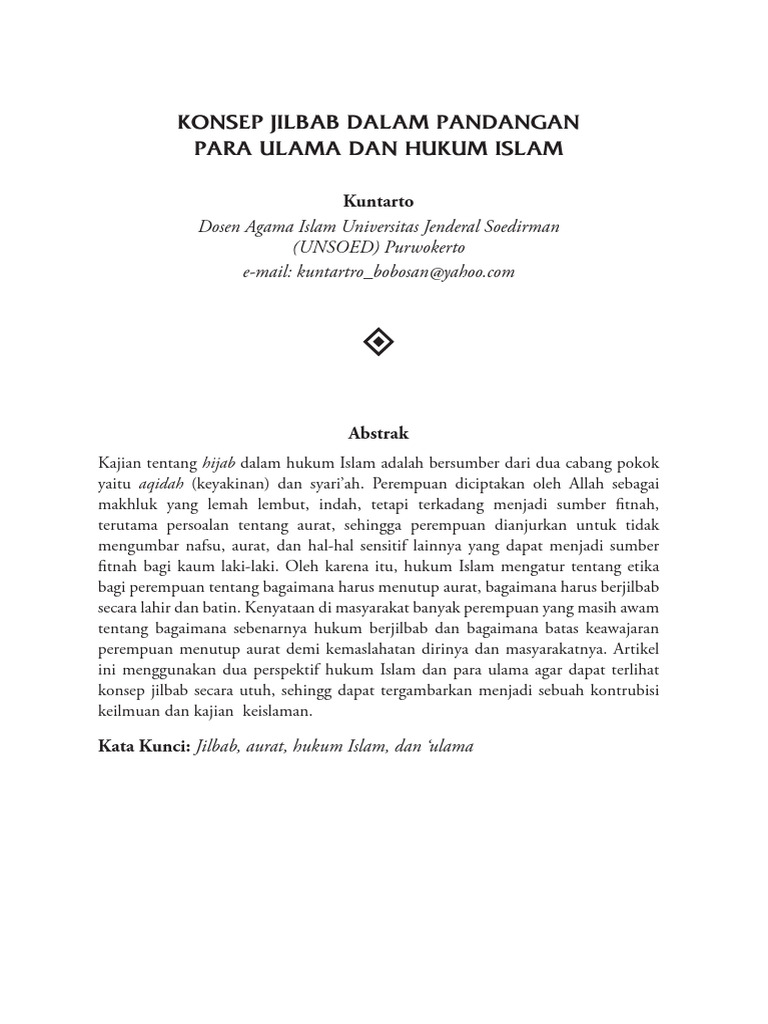 Adoc - Pub - Konsep Jilbab Dalam Pandangan para Ulama Dan Hukum | PDF
