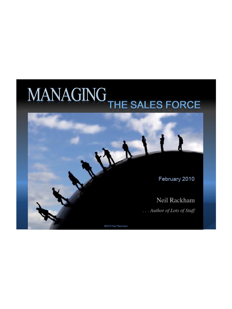 03 Sales Managment - Neil Rackham | PDF | Sales | Economies