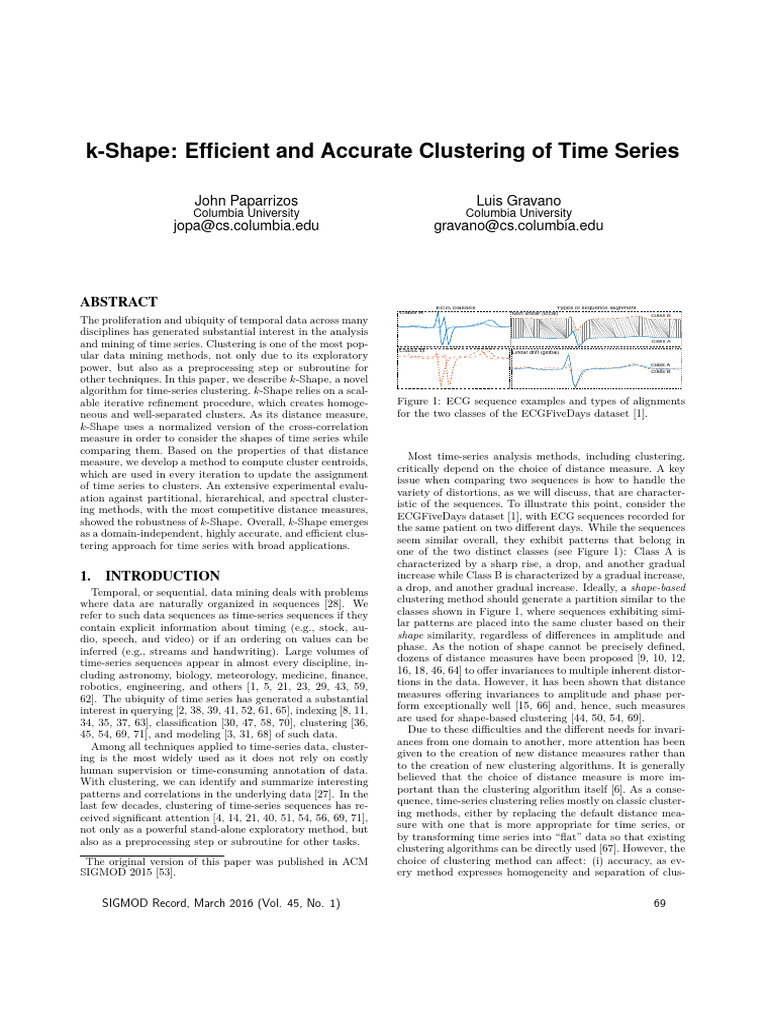 Kshape Short | PDF | Cluster Analysis | Time Series