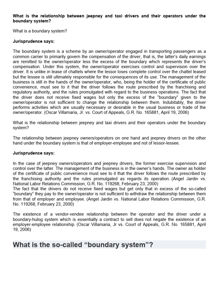 Boundary System | PDF | Legal Liability | Tort