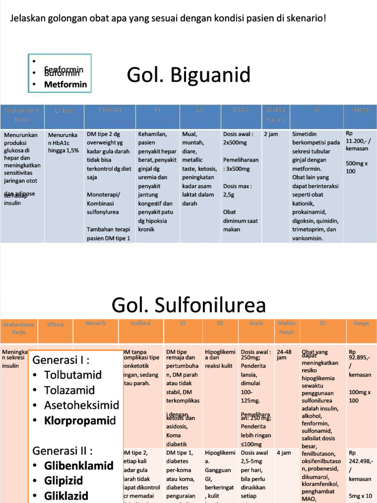 PDF Terapi DM Golongan Obat - Compress | PDF