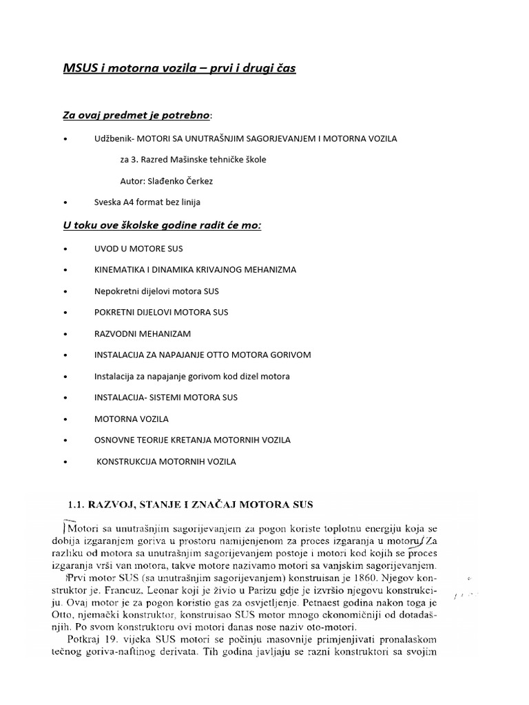 M SUS Prvi Idrugi Cas | PDF