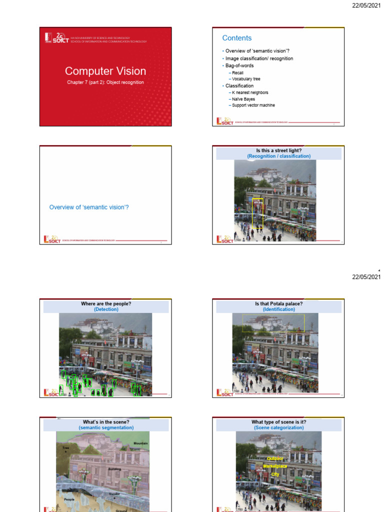 IT5409 - Ch7 - Part2 - Object Recognition - v2 - 4pages | PDF | Statistical Classification ...