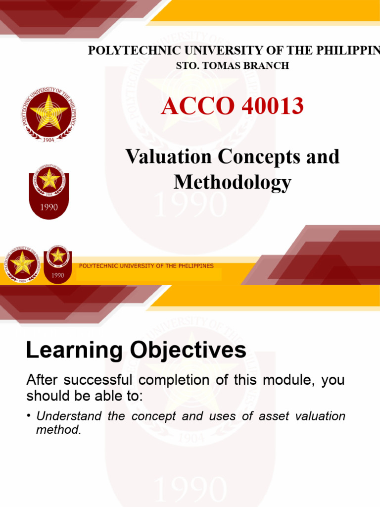 ACCO 40013 IM - Lesson 2 Asset-Based Valuation | PDF | Valuation ...