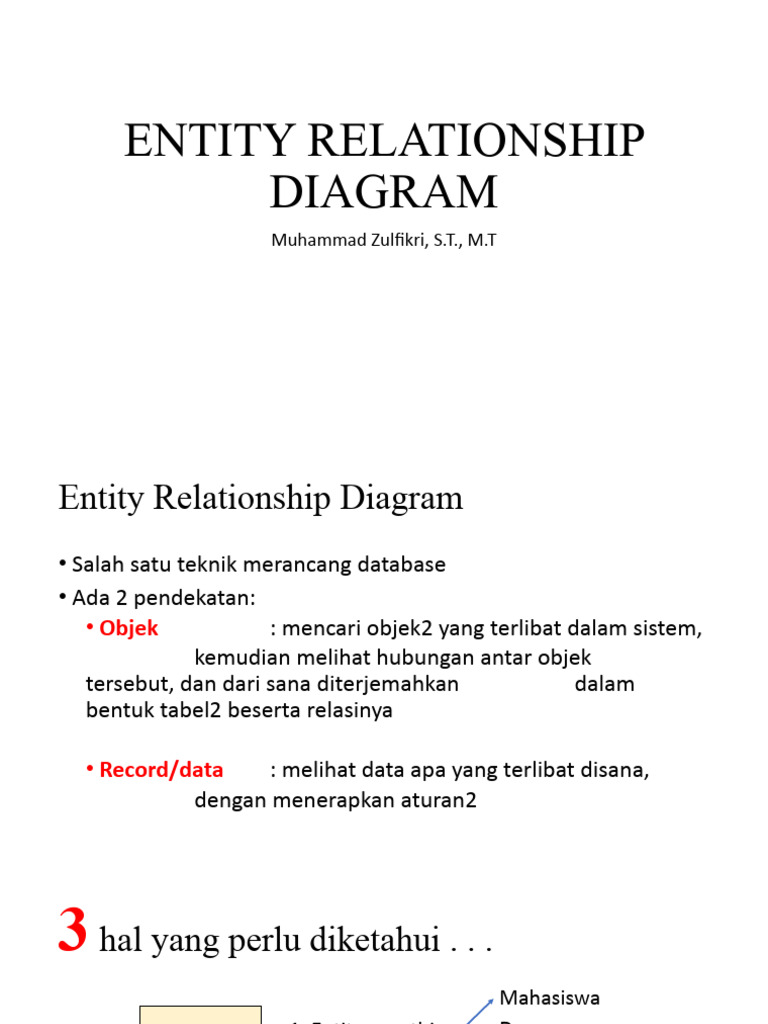 Entity Relationship Diagram. | PDF