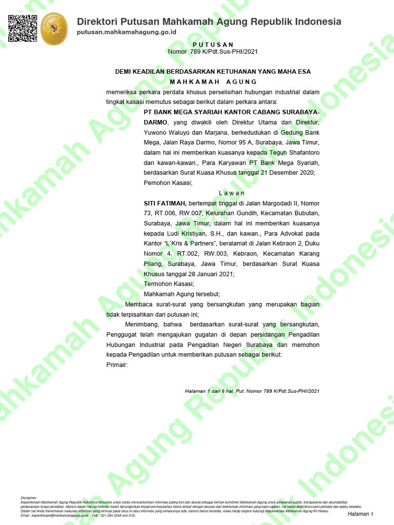Putusan 789 K PDT - Sus-Phi 2021 20220627192618 | PDF